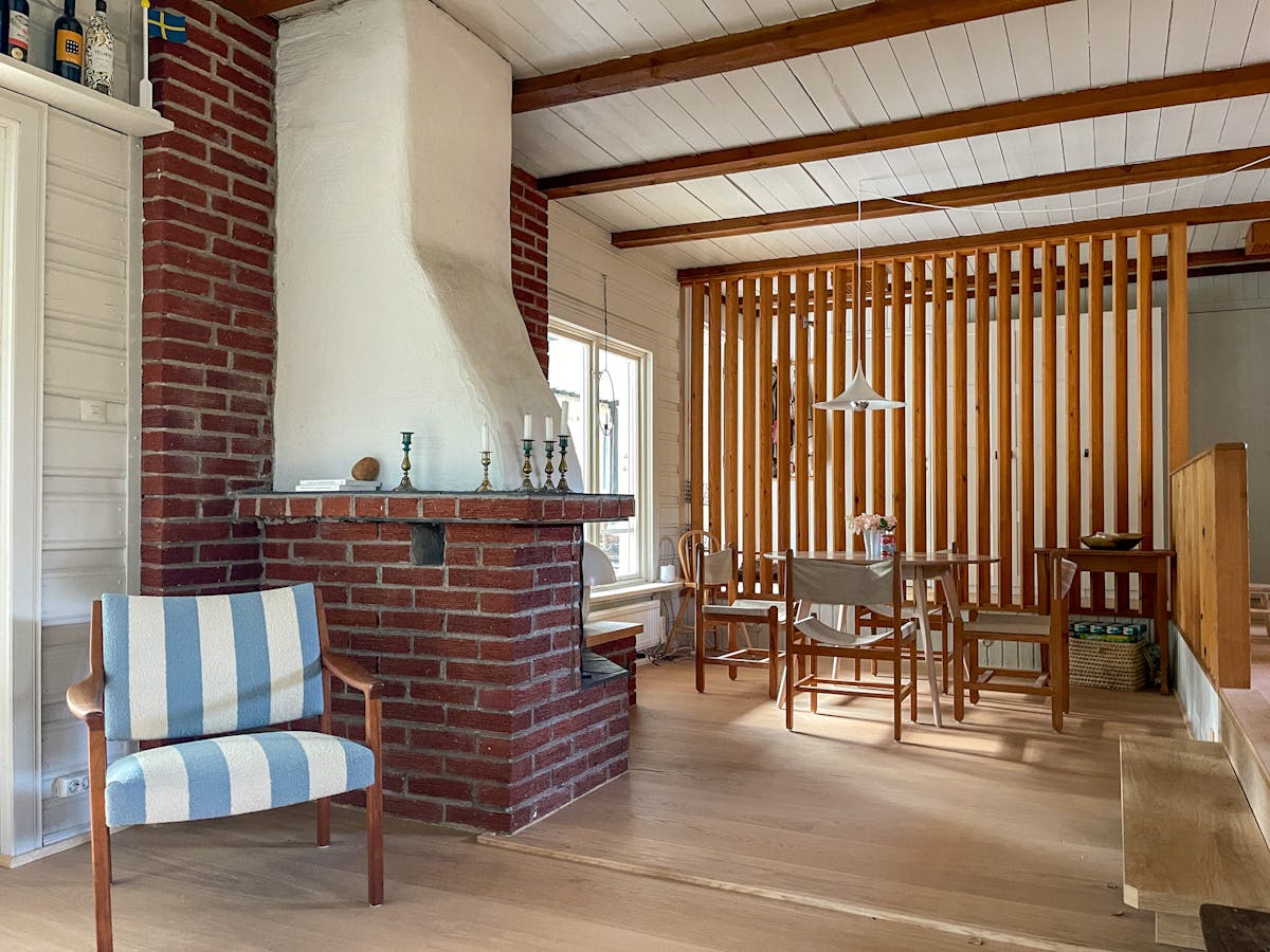 Hus ved skoven mellem Strängnäs og Stockholm